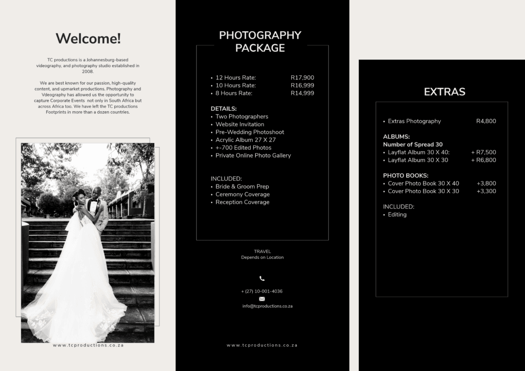 Affordable 2025 Wedding Photography Packages-TC Production